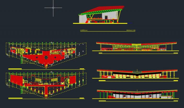 Airport Terminal Design CAD Template DWG - CAD Templates