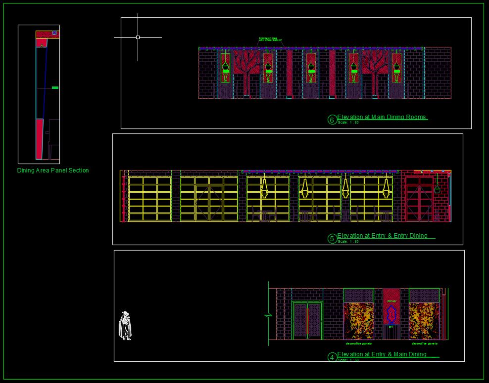 Chinese Restaurant Elevations CAD Templates DWG - CAD Templates