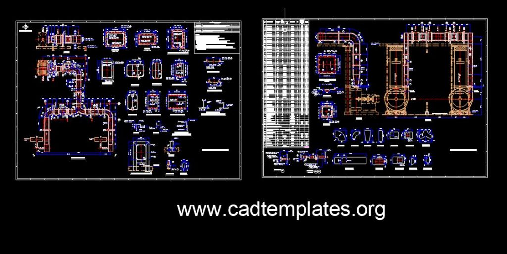 Cold Air Duct Elevation and Sections Details CAD Template DWG - CAD ...