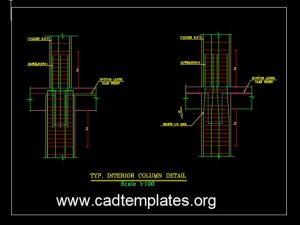 Typical Interior Column Reinforcement Detail CAD Template DWG - CAD ...