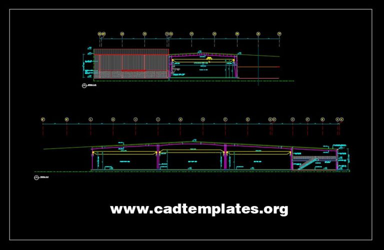 Steel Factory Section Details CAD Template DWG - CAD Templates