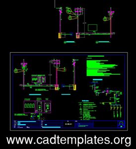 Electric Pole Underground Details CAD Template DWG - CAD Templates