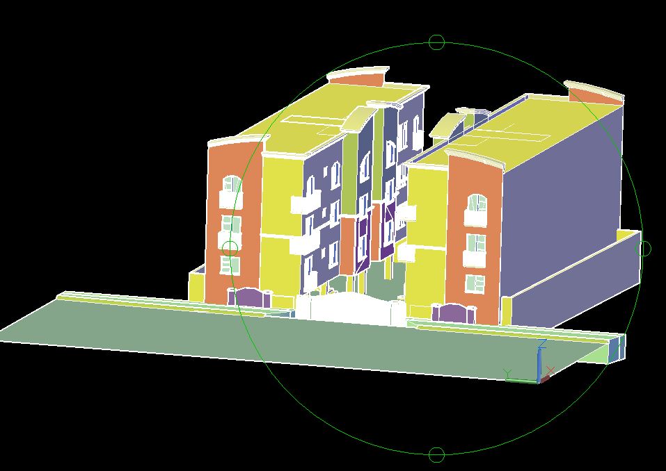 Single Family Home 3D Model CAD Template DWG - CAD Templates