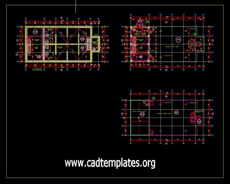 Water Tank Layout Plan and Sections Details CAD Template DWG - CAD ...