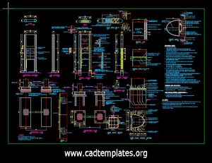 Highway Sign Elevation and Foundation Details CAD Template DWG - CAD ...